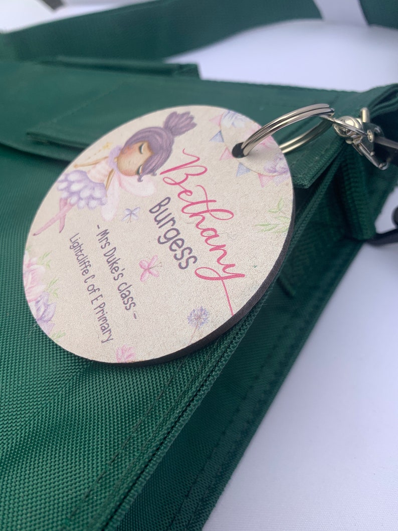 Book Bag Tag | Backpack Tag| Name Keyring | Back to School | Starting ...
