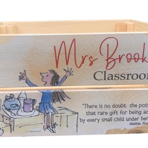 Personalised Teacher Crate, Teacher Gift, Classroom Box, Keepsake ...