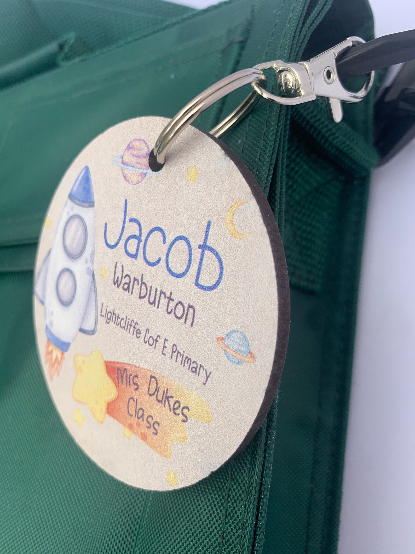 Book Bag Tag | Backpack Tag| Name Keyring | Back to School | Starting ...