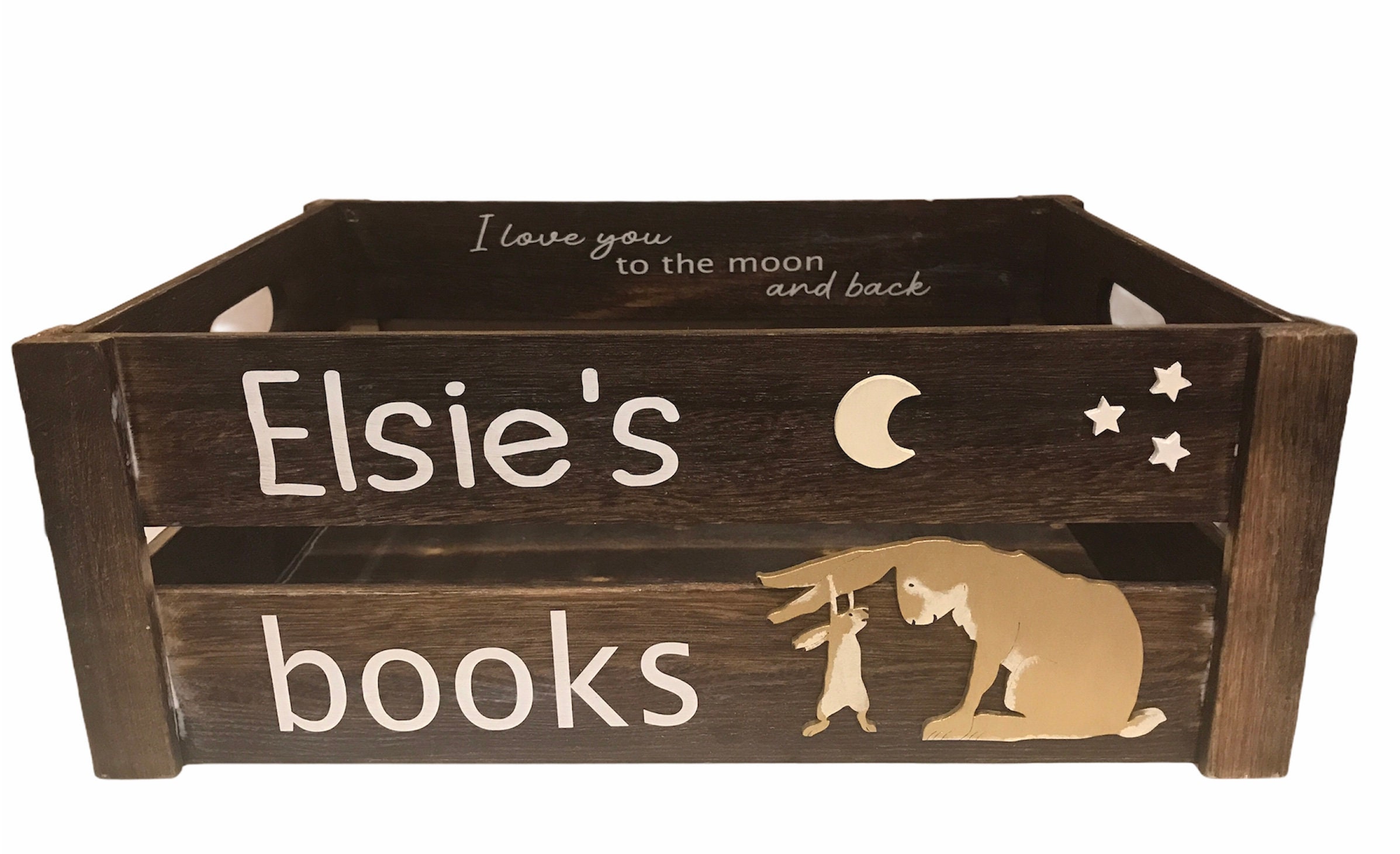 Personalised Wooden Toy Book Box new Larger Size - Etsy Australia