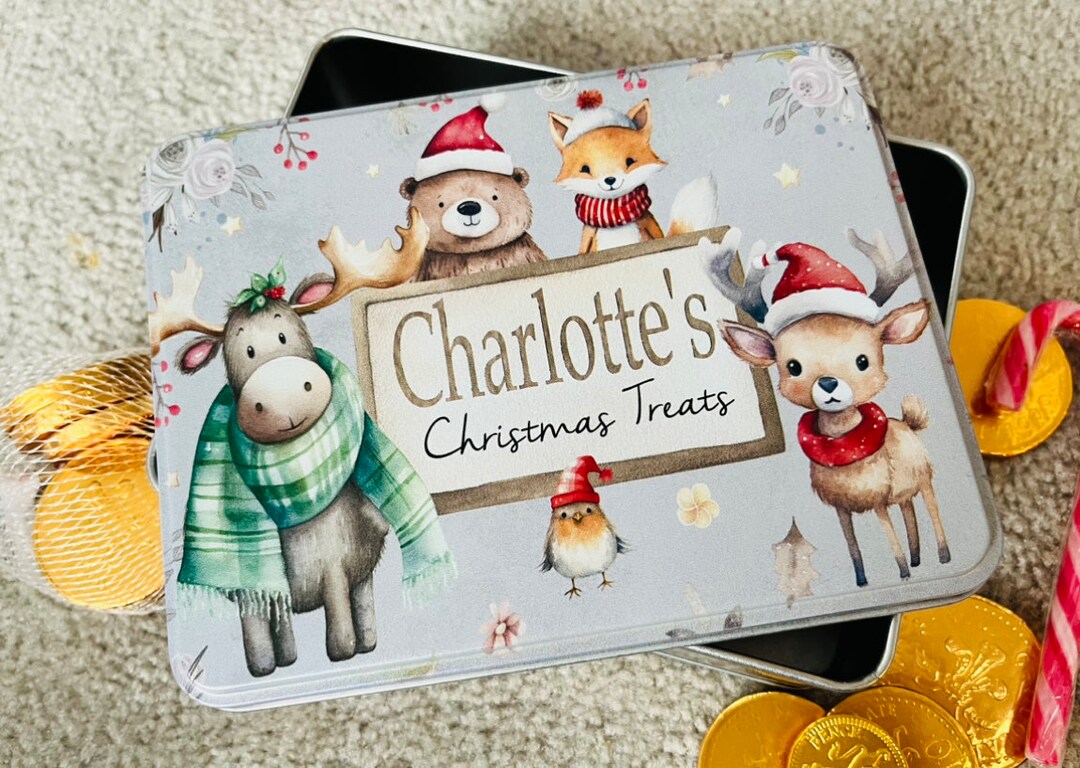 Personalised Christmas Tin, Christmas Box, Christmas Treats, Xmas Box ...