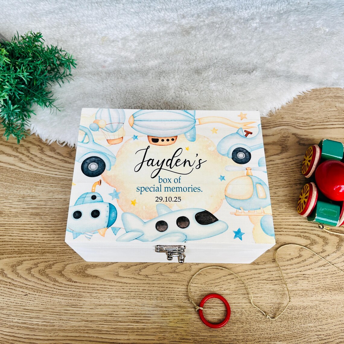 Personalised Vehicle Keepsake Box, Cars, Airplanes, Memory Box, New ...