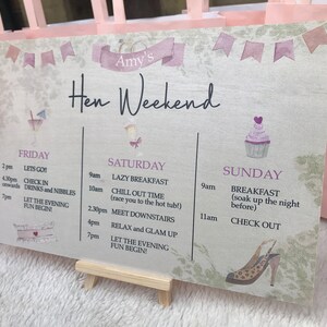 Hen Party Welcome Sign and Easel| Stag Do | Welcome Sign| Hen Party ...