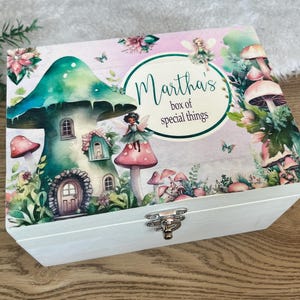 Personalised Fairy Keepsake Box, Memory, New Baby Gift, Christening ...