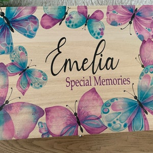 Butterfly Memory Box, Keepsake Box, Children, New Baby Gift ...