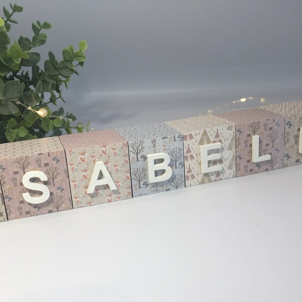 Baby Name Blocks - Etsy UK