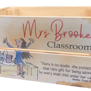 Personalised Teacher Crate, Teacher Gift, Classroom Box, Keepsake ...