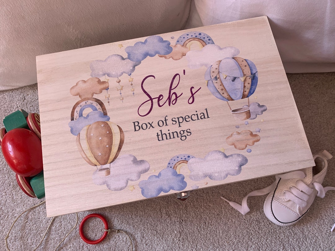 Personalised Wooden Keepsake Box Memory Box Hot Air - Etsy
