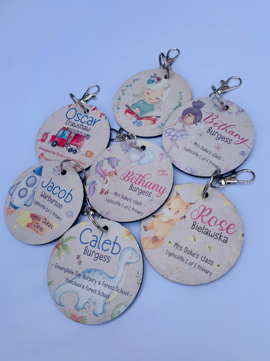 Book Bag Tag | Backpack Tag| Name Keyring | Back to School | Starting ...