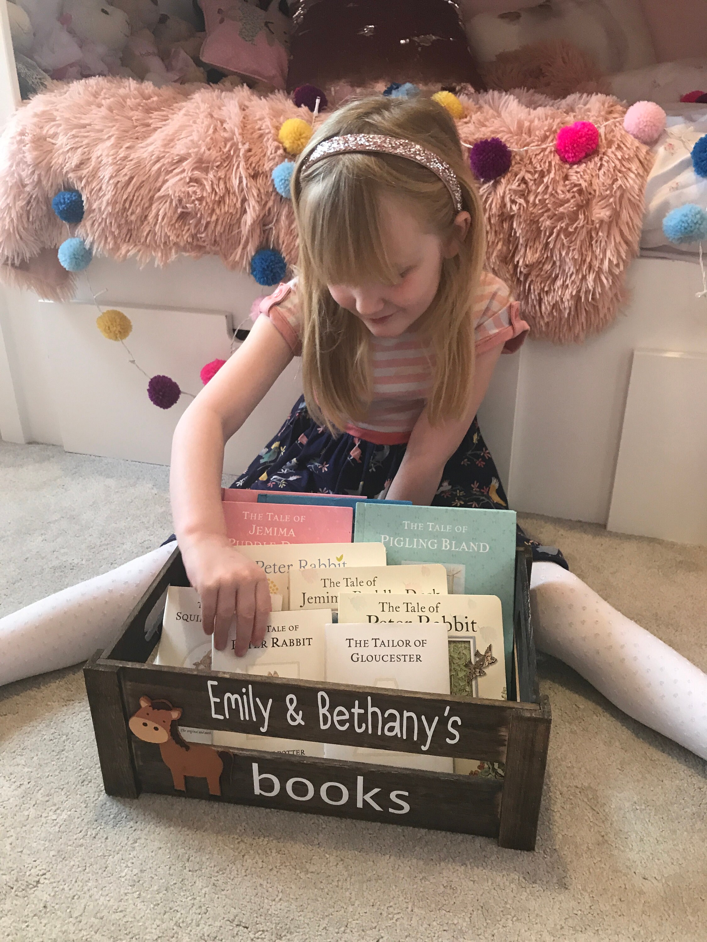 Personalised Wooden Toy Book Box new Larger Size - Etsy Australia