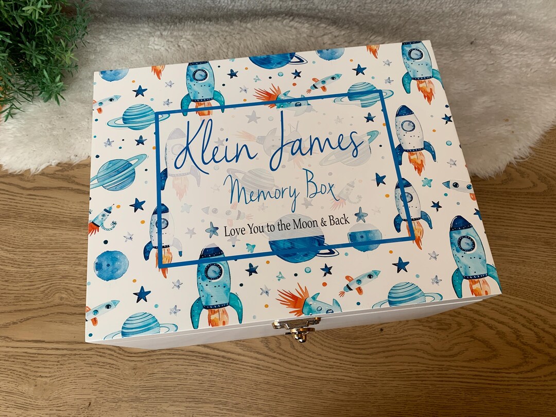 Baby Memory Box, Personalised Keepsake Box, Christening Gift, New Baby ...