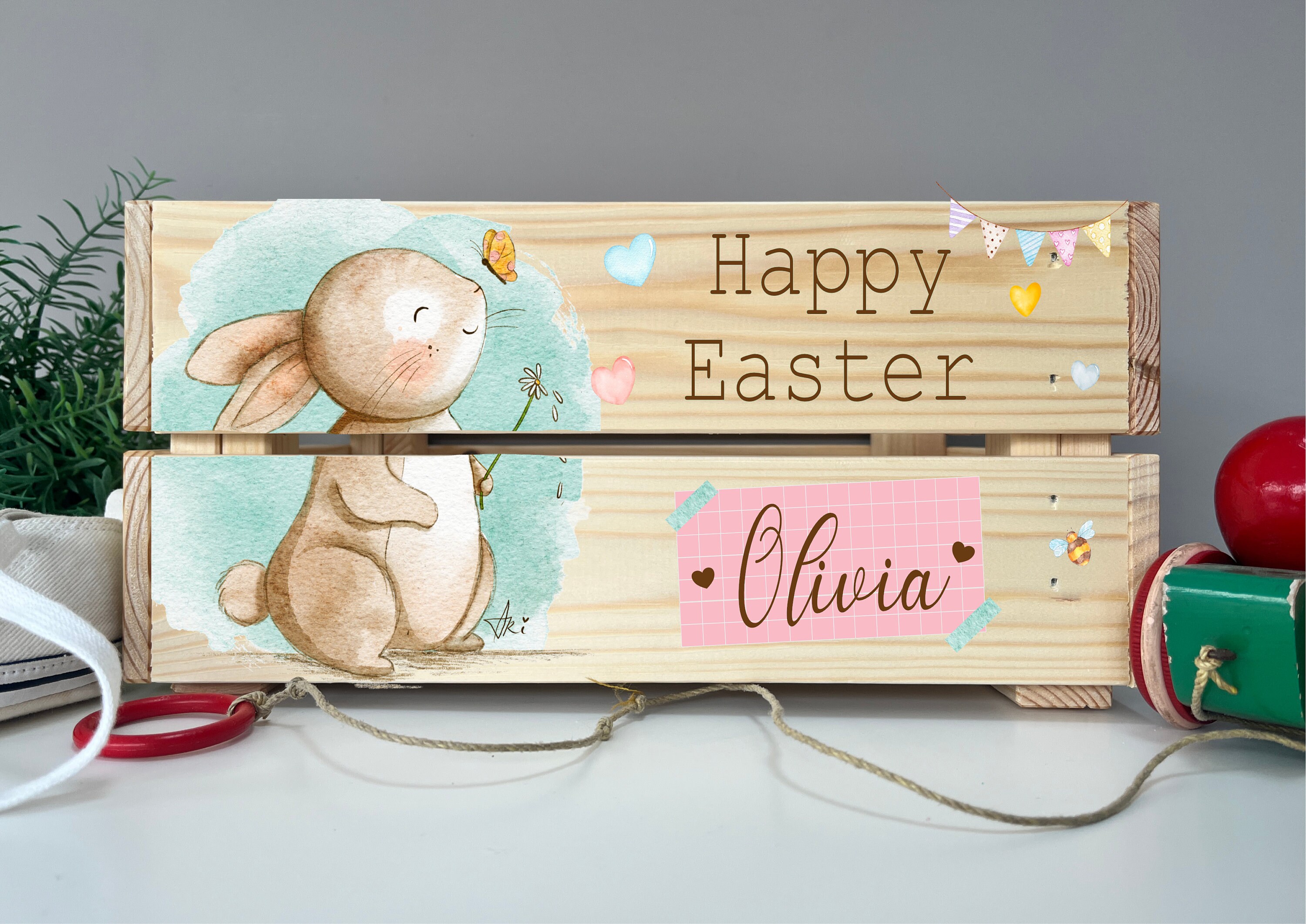 Personalised Easter Box, Crate, Sweets, Gift, Kids Present, Easter Eggs ...