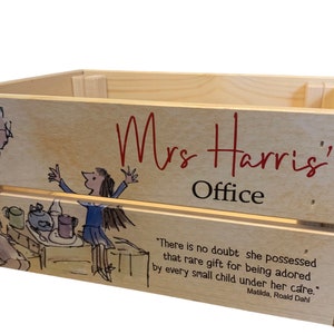 Personalised Teacher Crate, Teacher Gift, Classroom Box, Keepsake ...