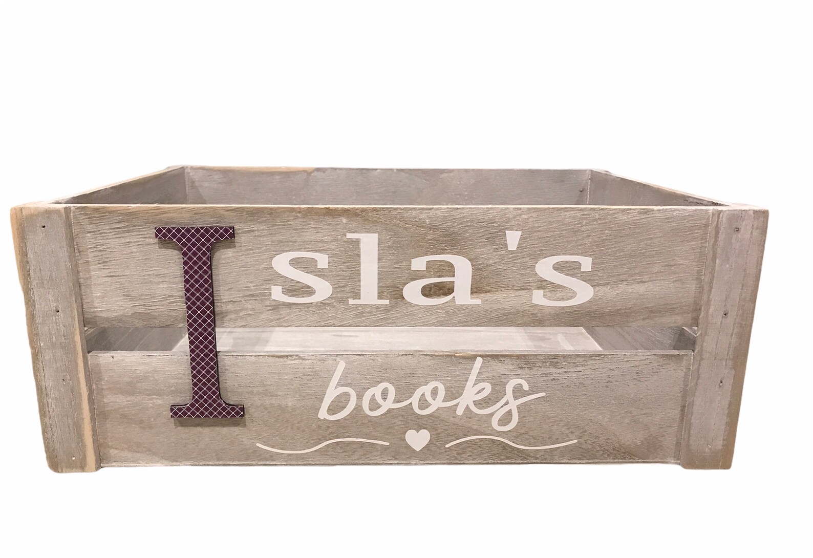 Large Personalised Wooden Letter Box / Crate Book Toy Teddy - Etsy UK