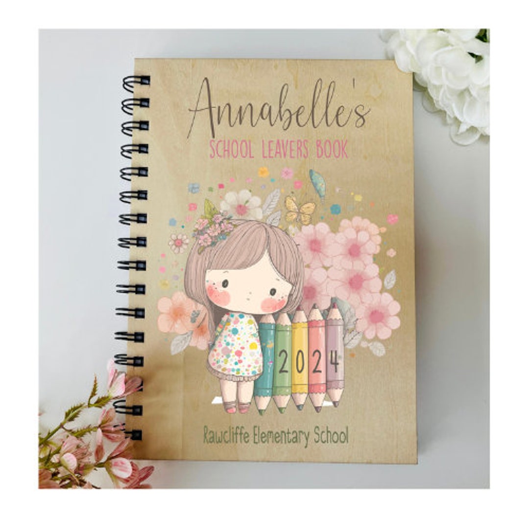 Wooden School Leavers Scrapbook, Autograph, Memory, Keepsake, Class of ...