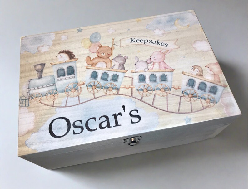 Personalised Wooden Keepsake Box, Memory, Gift, Children, Baby ...
