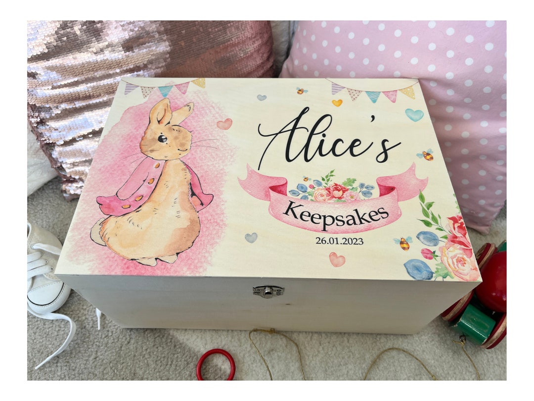 Personalised Wooden Keepsake Box, Memory, Child, Baby Shower, Toddler ...