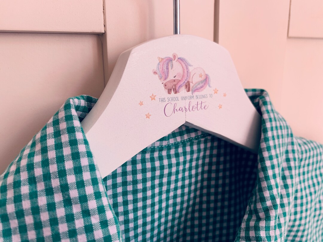 Personalised School Uniform Hanger, Starting School, Coat Hanger ...