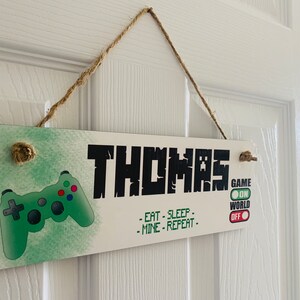 Personalised Kids Door Sign, Bedroom Sign, Gaming Room Sign, Gamer ...