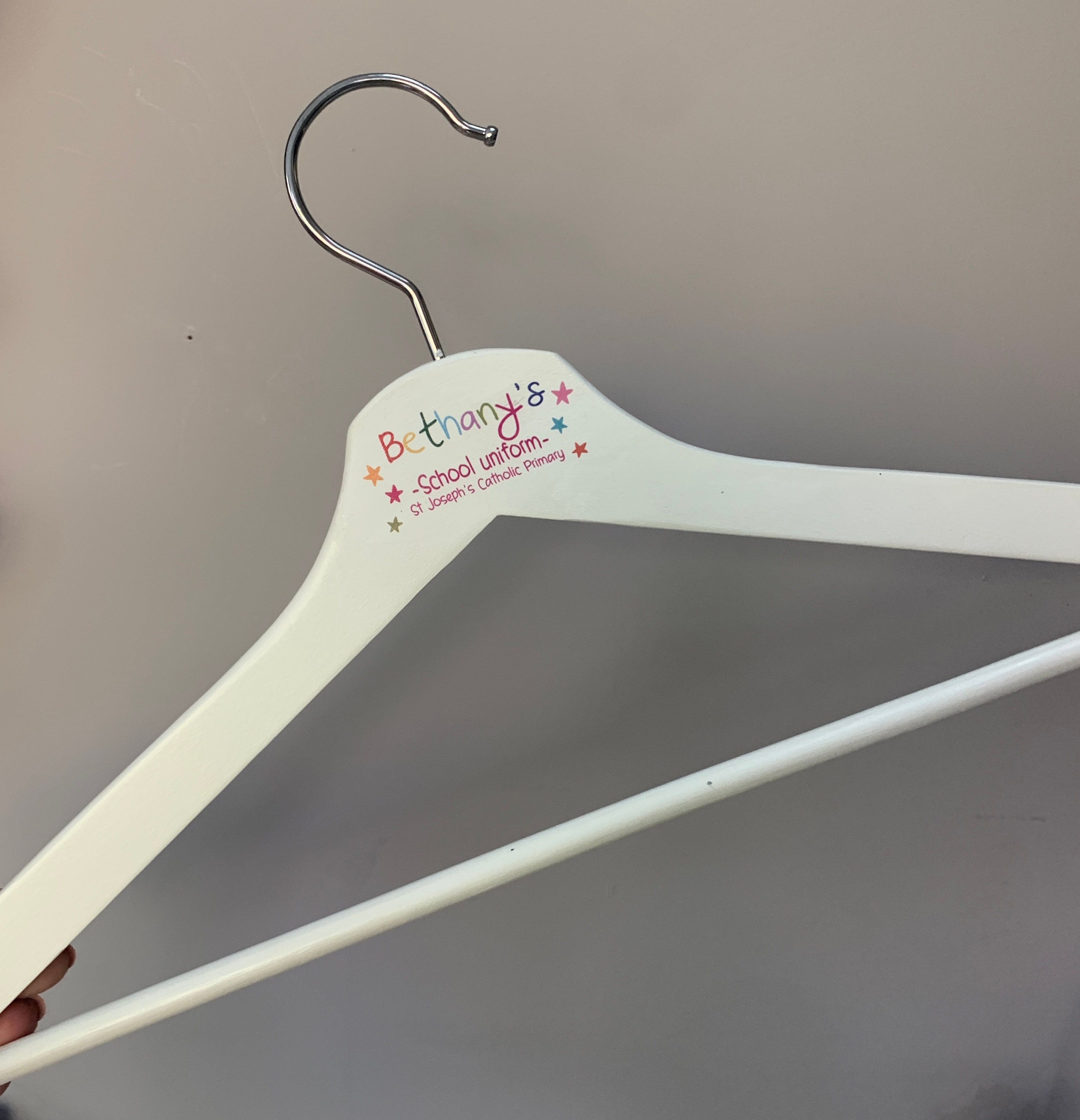 Personalised School Uniform Hanger, Starting School, Coat Hanger ...
