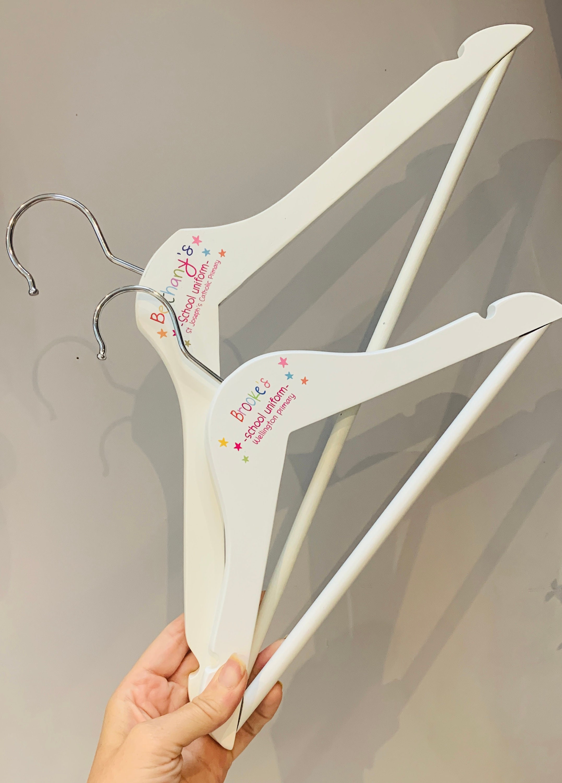 Personalised School Uniform Hanger, Starting School, Coat Hanger ...