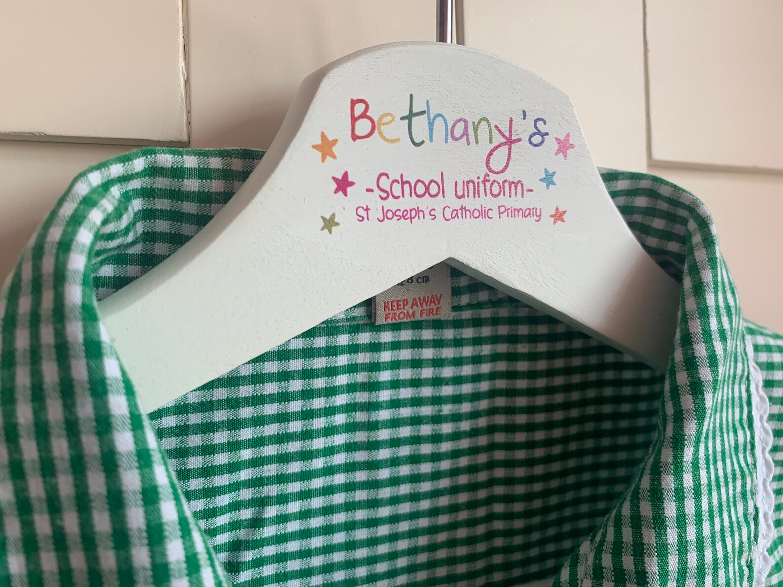 Personalised School Uniform Hanger, Starting School, Coat Hanger ...