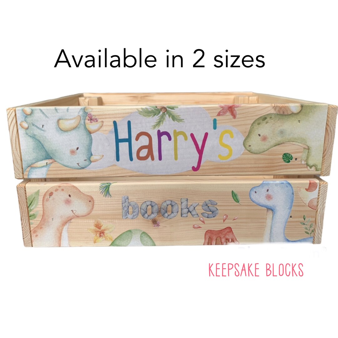 Personalised Dinosaur Wooden Book, Teddy, Toy, Baby Gift, Kids ...