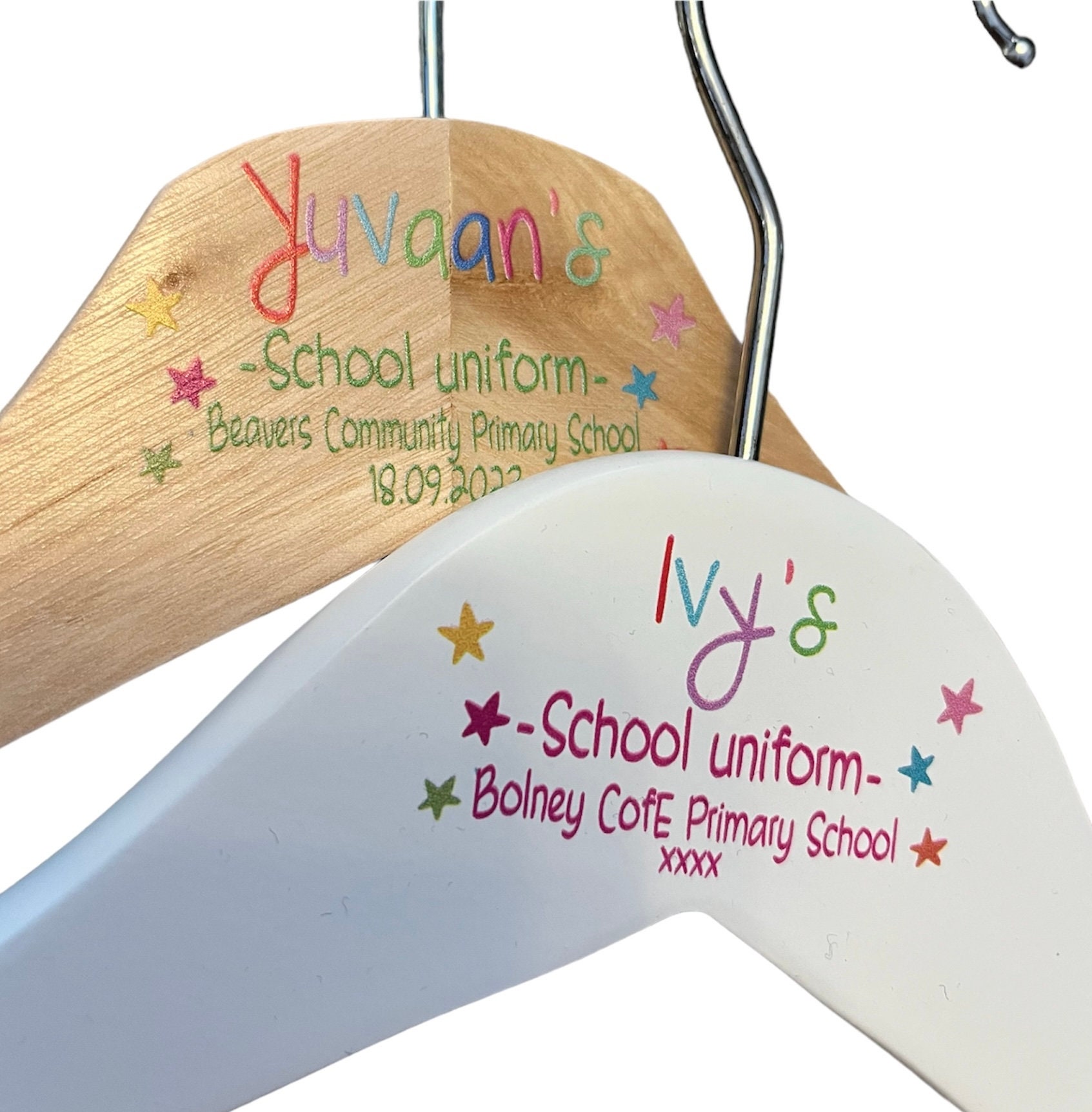 Personalised School Uniform Hanger, Starting School, Coat Hanger ...