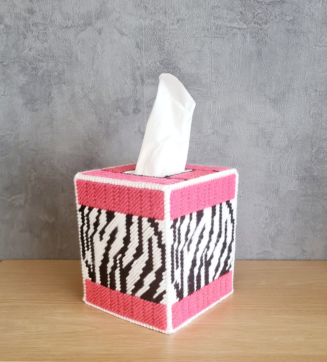 Zebra Print Tissuebox Cover - Etsy