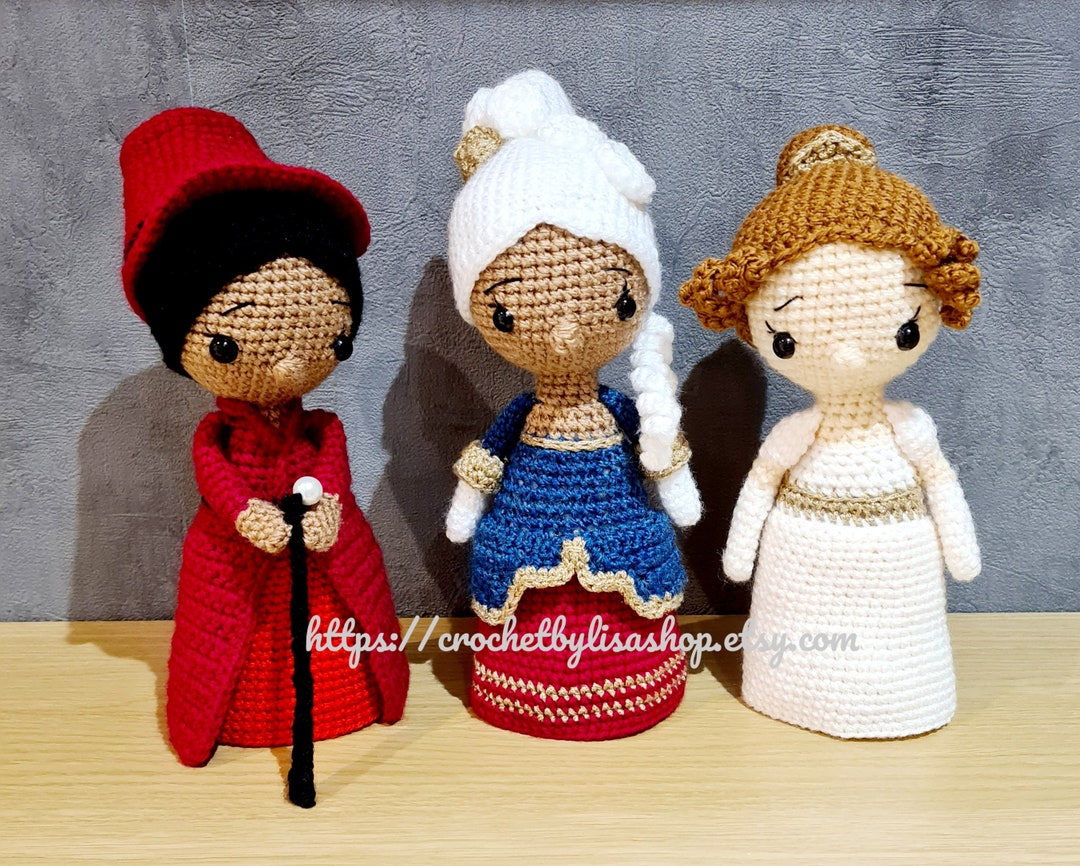 Regency Era Crochet Dolls Lady Danbury, Queen Charlotte and Violet ...