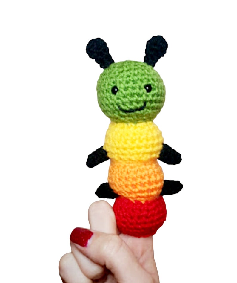 Crochet Caterpillar Finger Puppet Pattern - Etsy