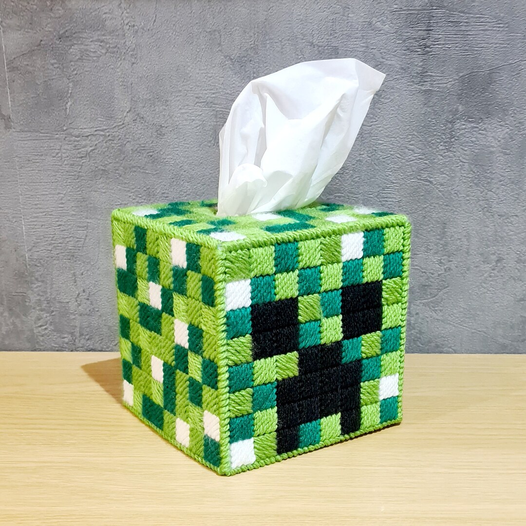 Minecraft Creeper Tissuebox Cover - Etsy