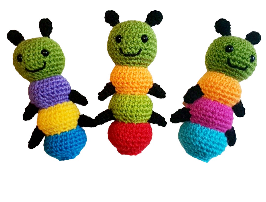 Crochet Caterpillar Finger Puppet Pattern - Etsy