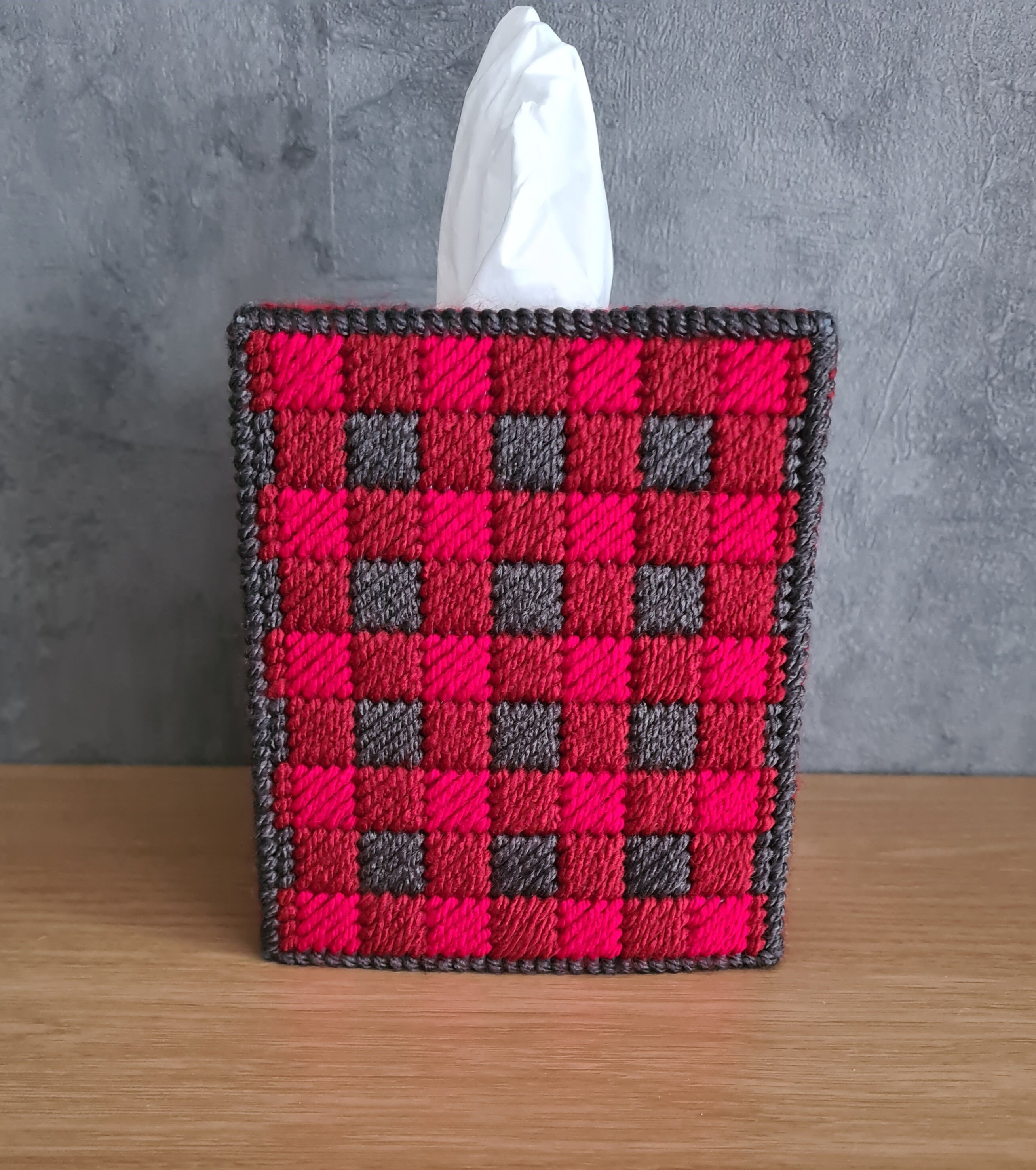 A Stag in Plaid (red) - Tissuebox Cover - Etsy