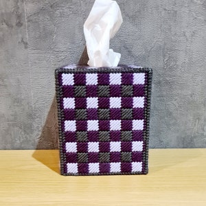 A Stag in Plaid (purple) - Tissuebox Cover - Etsy