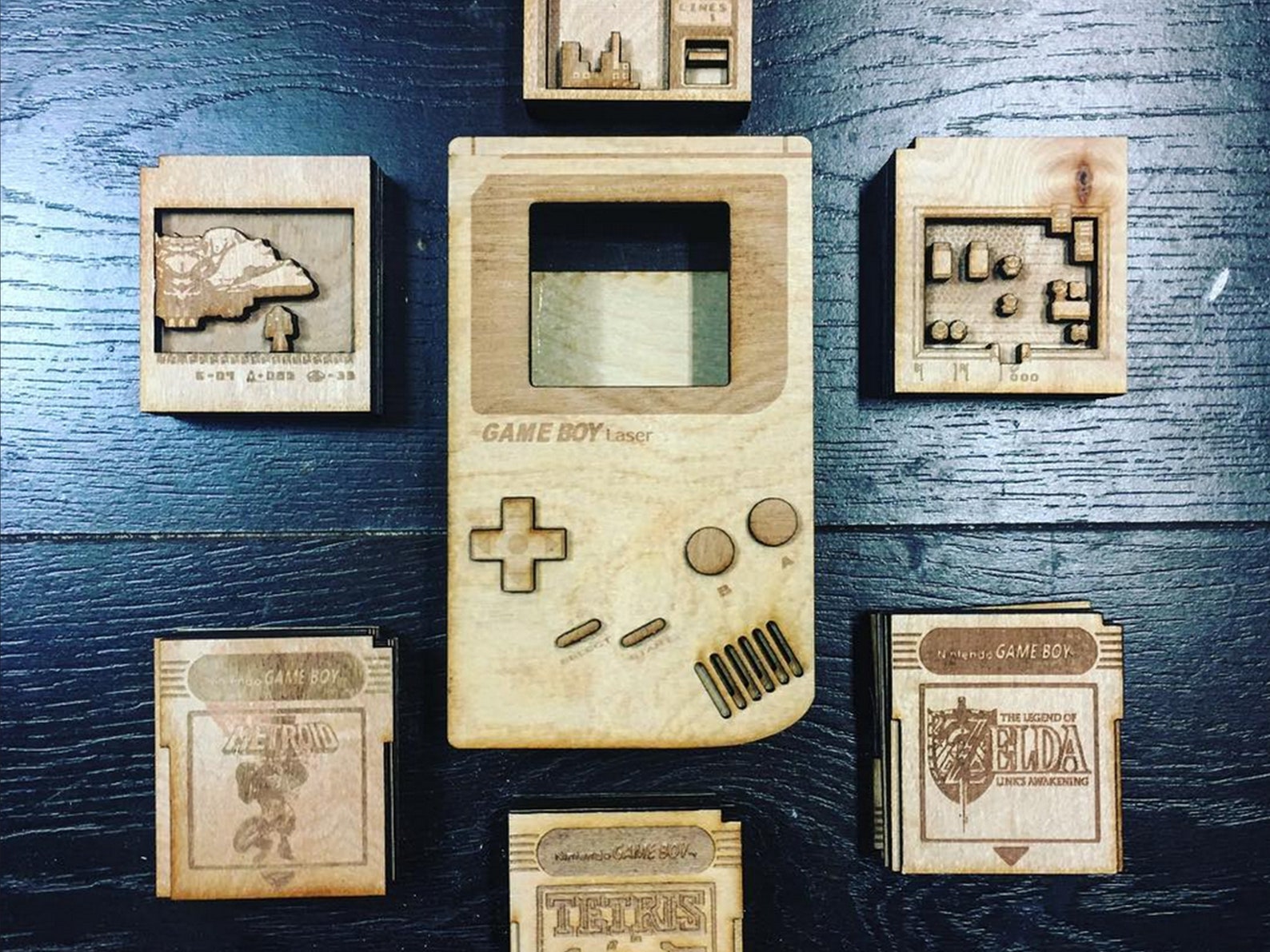 SVG Gameboy Lasercut With Interchangeable Diorama Cartridge for ...