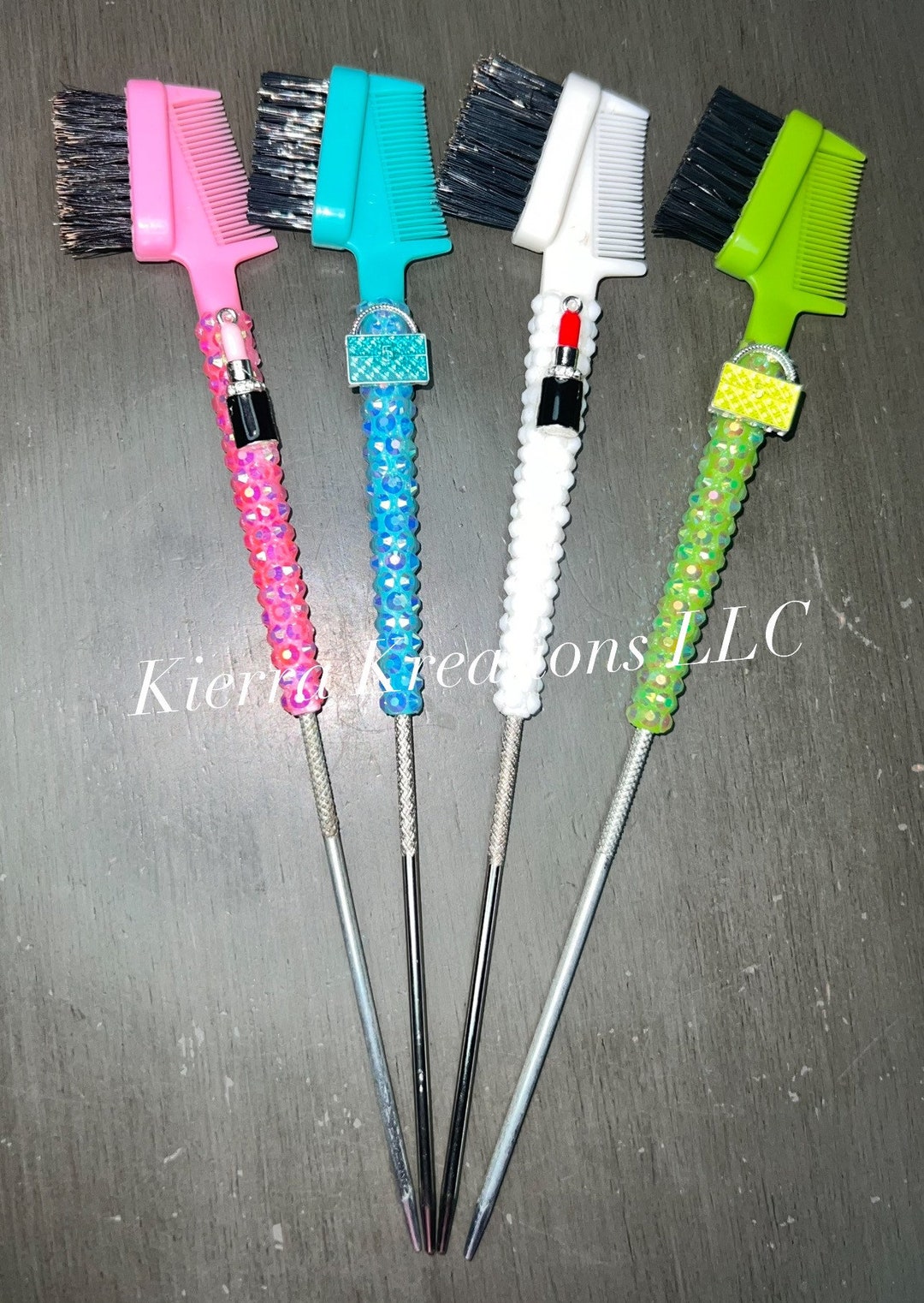 Edge Control Brush| Comb| Brush| Natural Hair| 4c Hair | Stylist | Bling | Custom | Customized ...
