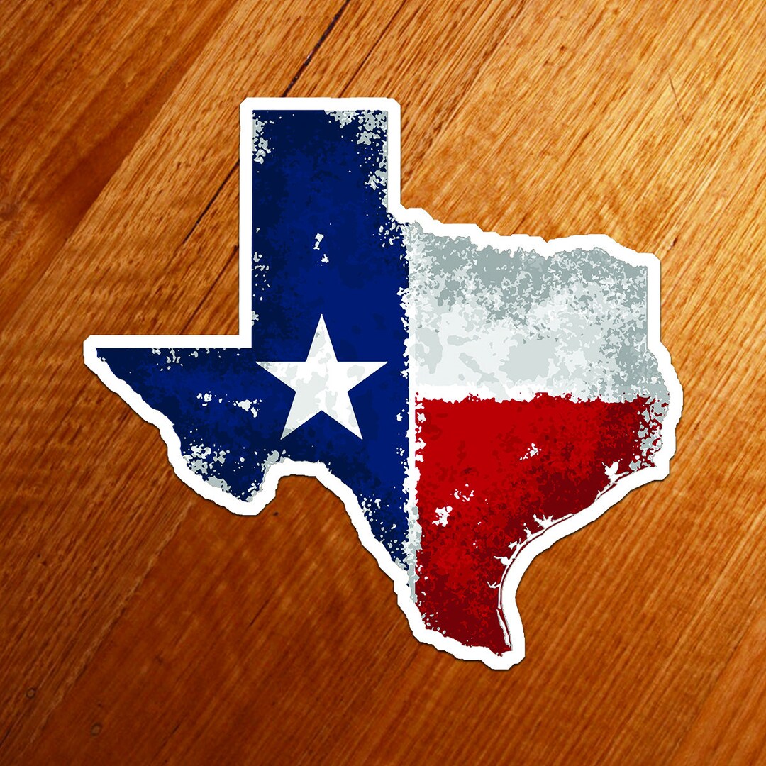 Distressed Texas State Flag Sticker - Etsy