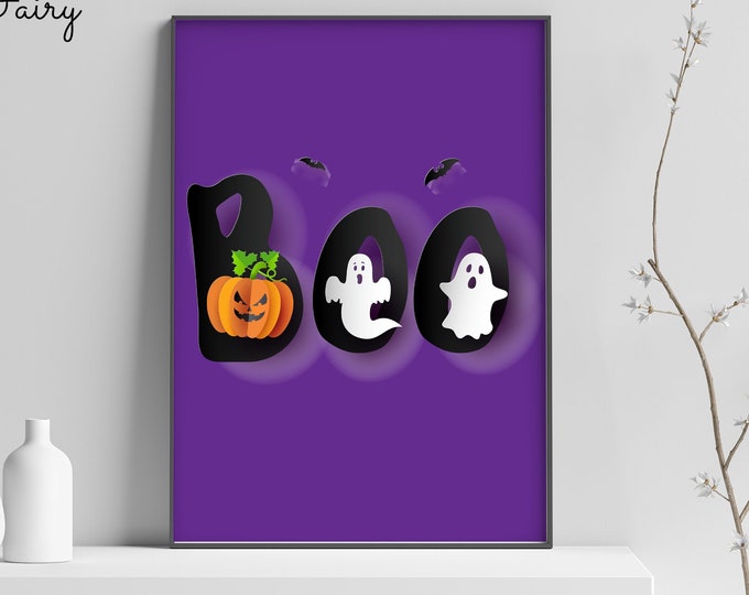Sup Boo Print, Boo Typography Poster, Sup Sign Minimalist Wall Art ...