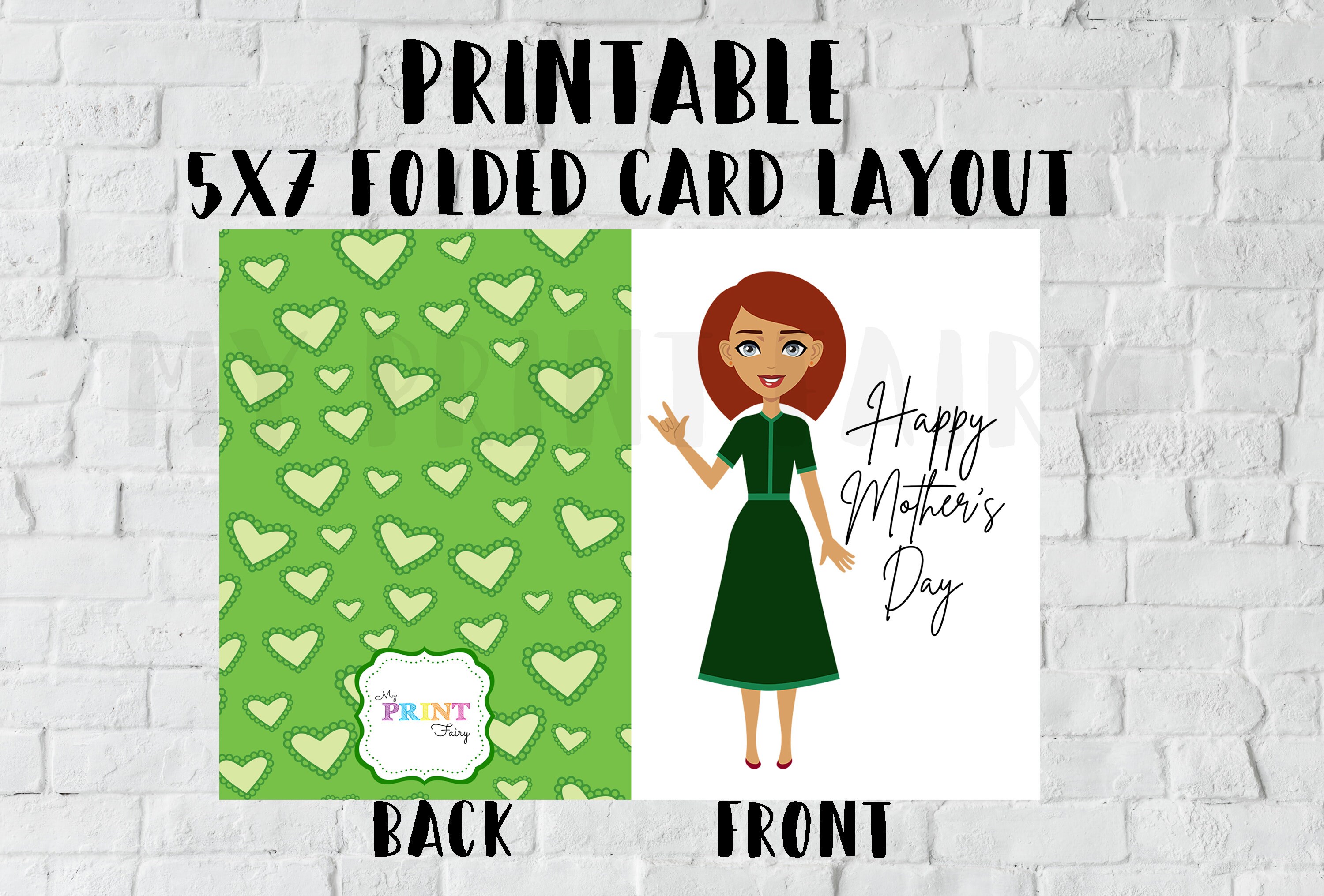 Sign Language I Love You Mother's Day Printable Greeting Card. INSTANT ...