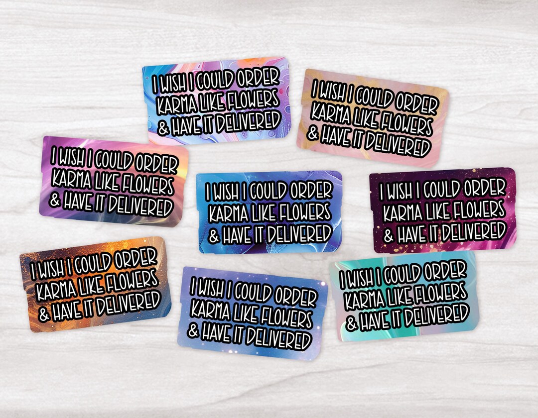 Funny Karma Delivery Vinyl Sticker: Sarcastic Humor Decor - Etsy