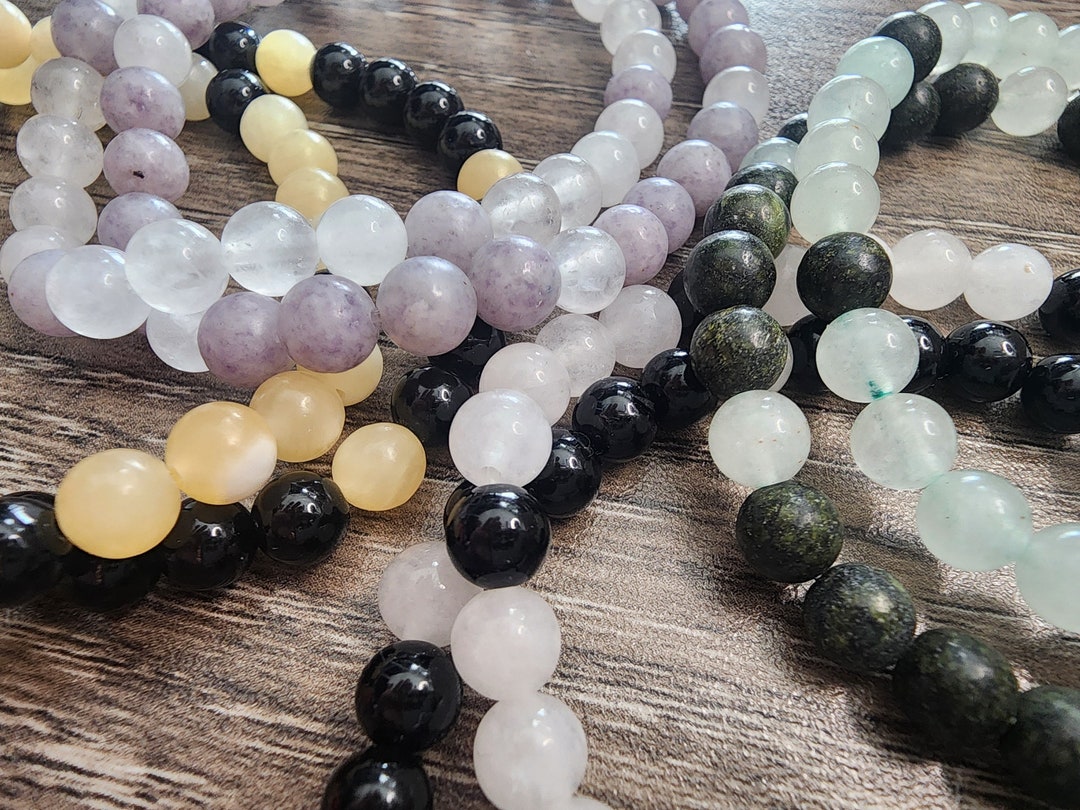 2 Best Friends Opposite Natural Stone Bracelets Semi-precious Energy ...