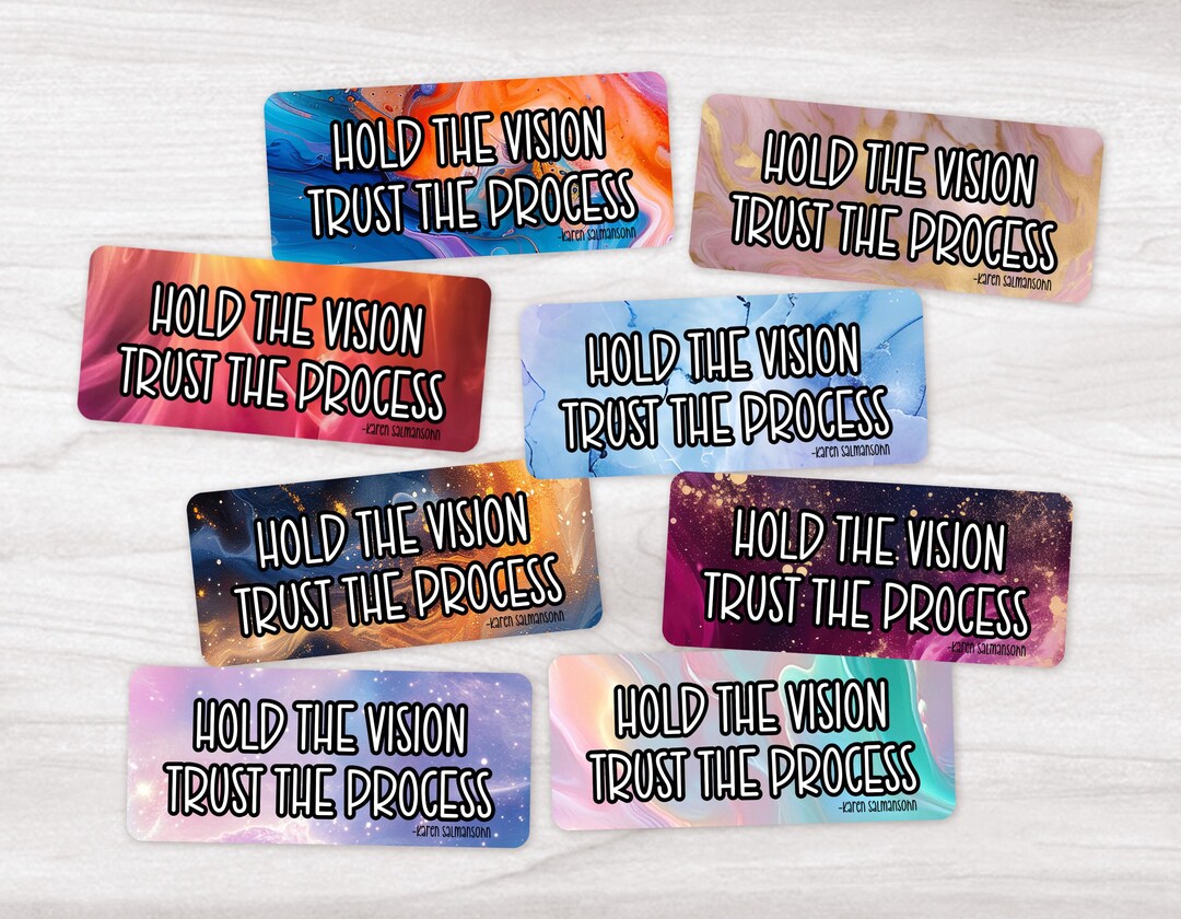 Motivational Vision and Trust Sticker: Waterproof Vinyl, Laptop, Water ...