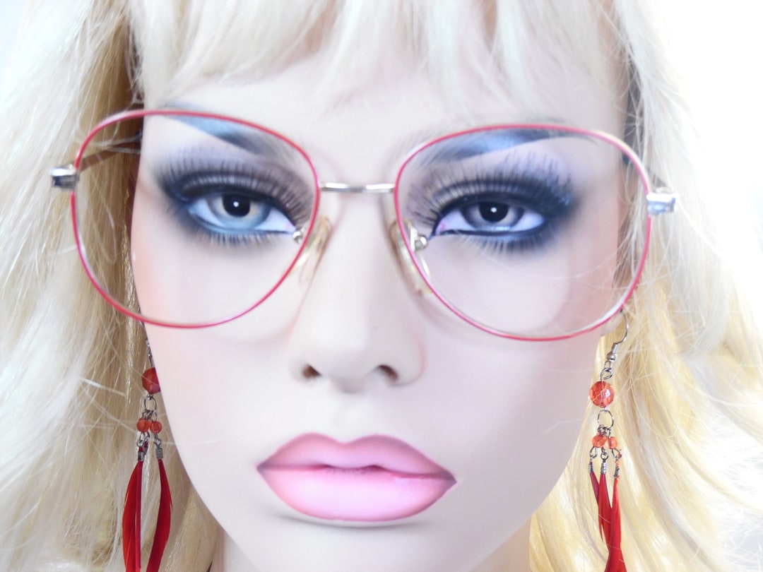 Vintage NW 8007 RED Eyeglasses Designer Gold Plated Used Frame - Etsy