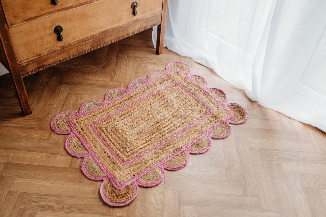 Scalloped Jute Mat - Etsy