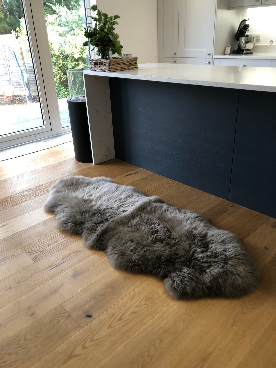 Ethically Crafted Double Sheepskin Rug in Vole - Etsy