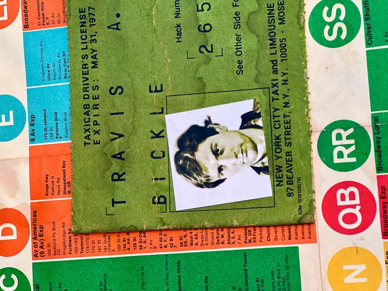 Taxi Driver Fan Made Movie Prop: Travis Bickle NYC Taxi Cab Driver's ...