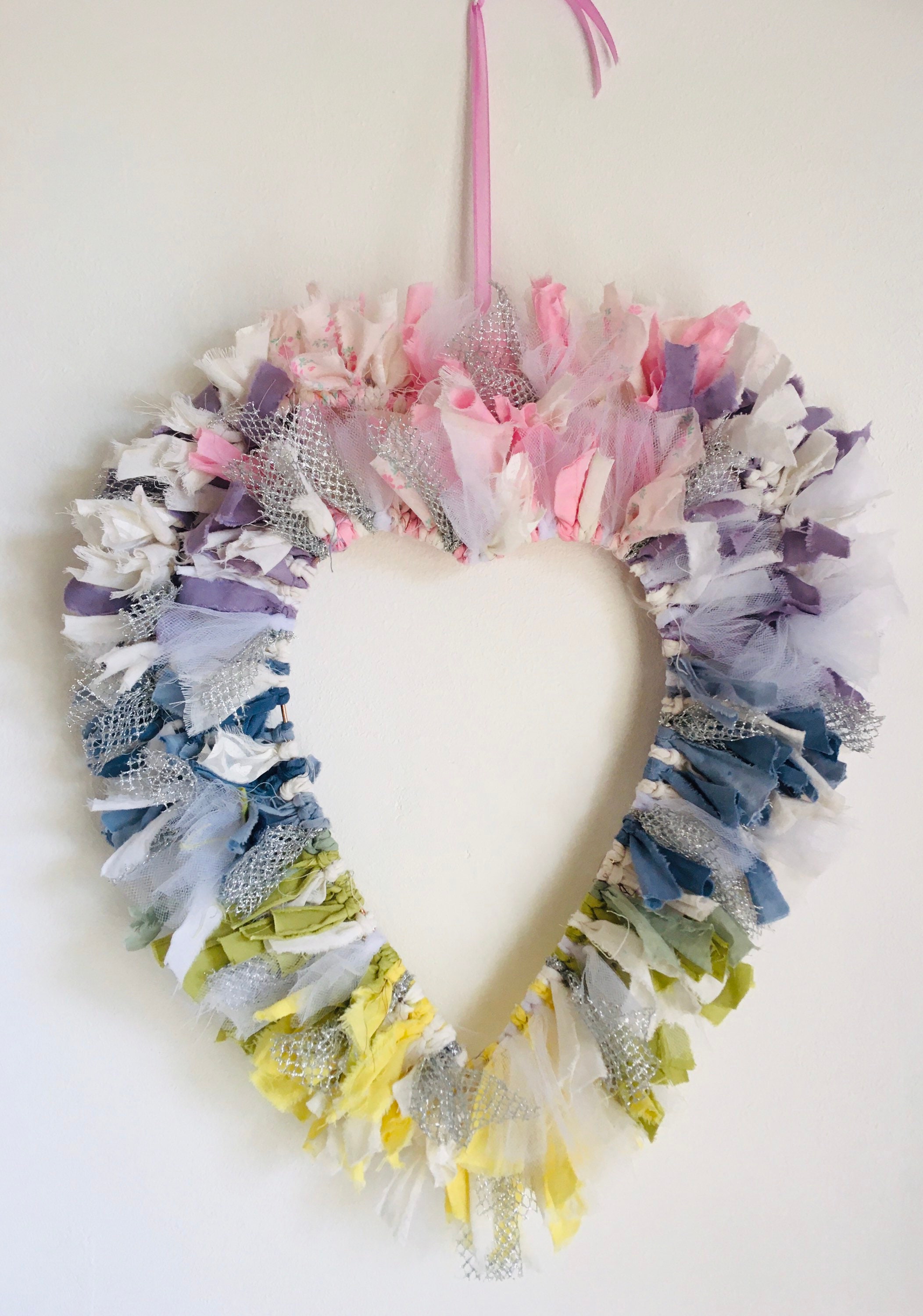 DIY kit. Adult Craft Kits.Make your own heart rag wreaths. | Etsy