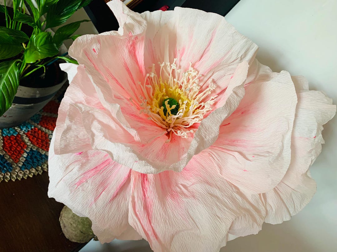 DIY Giant Crepe Paper Poppy in Your Own Colour. Measures 50 X50cm - Etsy