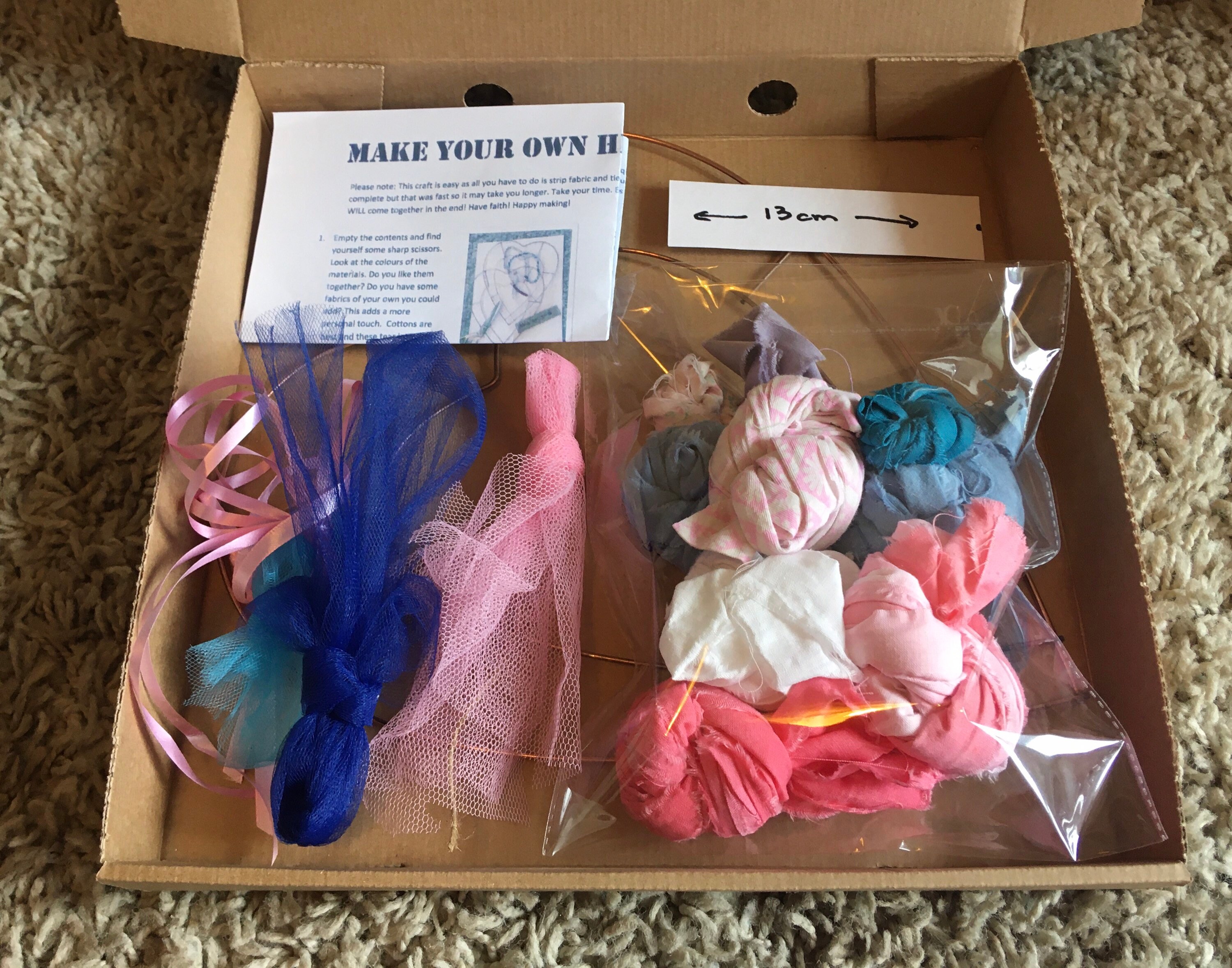 DIY kit. Adult Craft Kits.Make your own heart rag wreaths. | Etsy